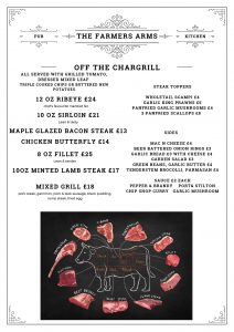 OUR MENU – The Farmers Arms